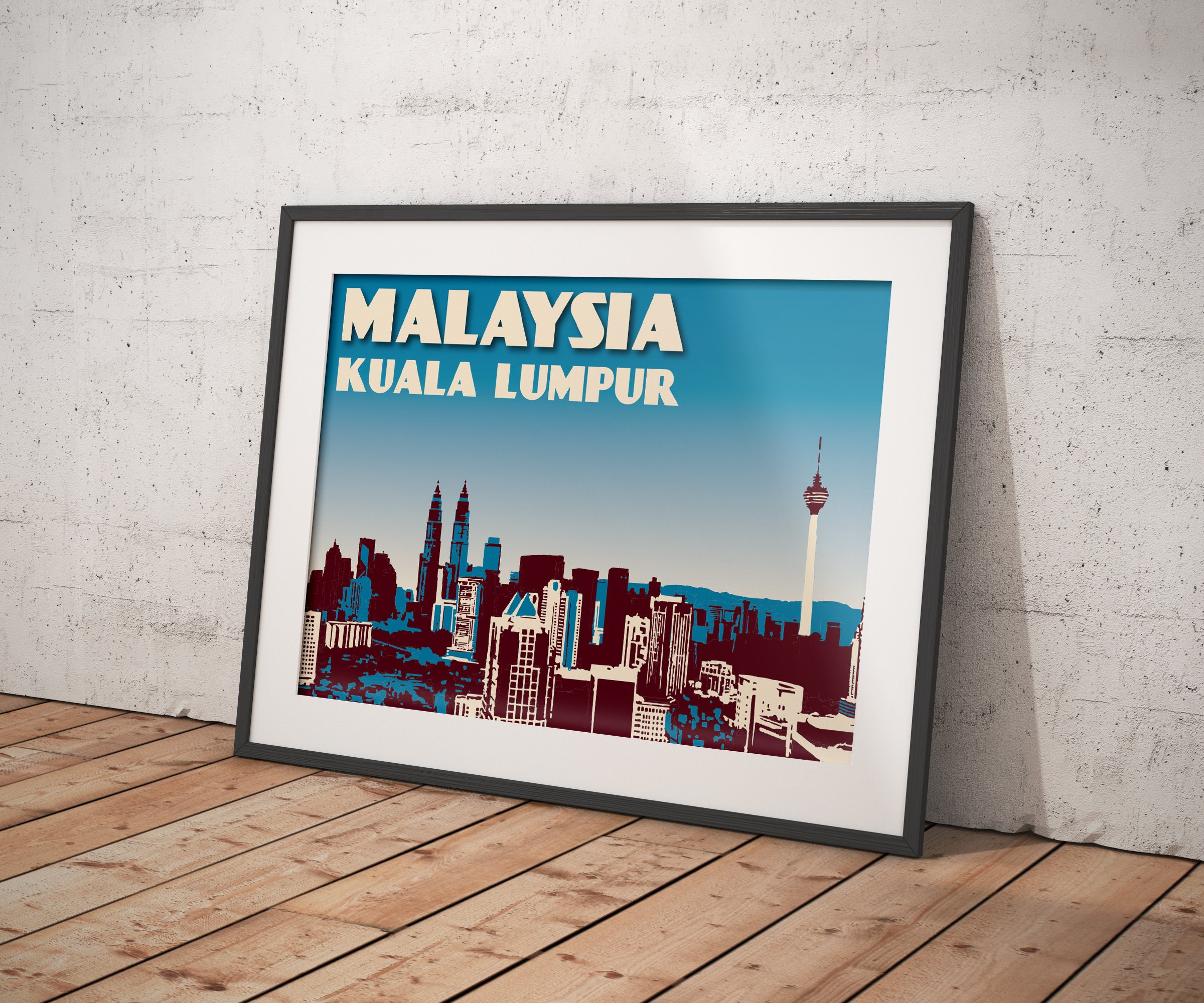Malaysia Poster | Kuala Lumpur Landscape Print - Etsy