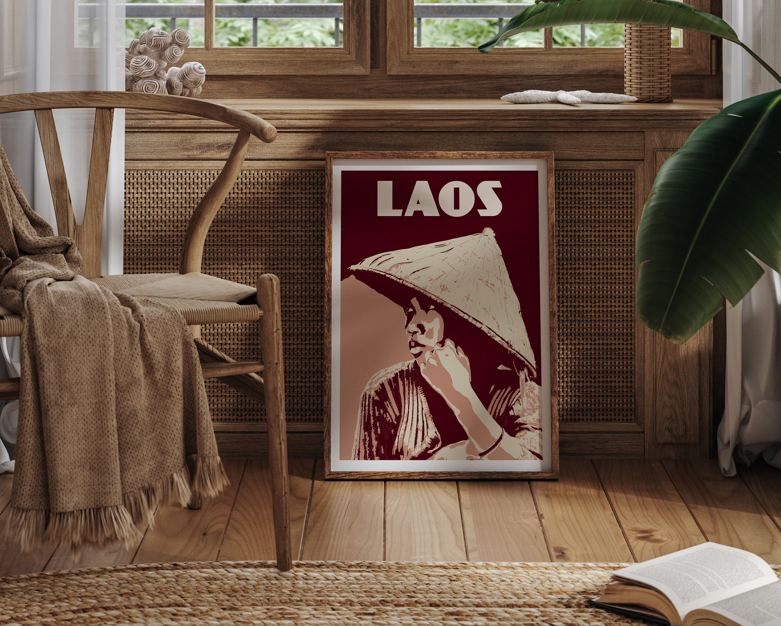Laos Travel Poster Lao Portrait - Etsy