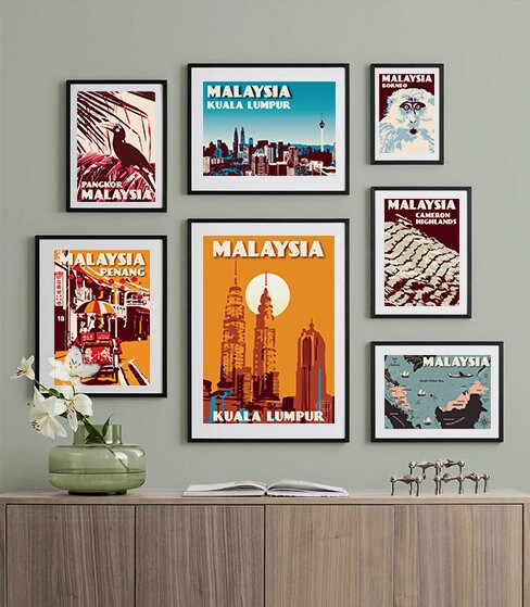 Malaysia Poster Kuala Lumpur Landscape Print - Etsy