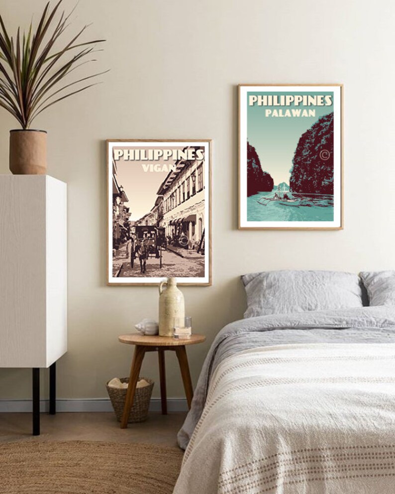 Philippines Travel Poster Palawan Vintage Print - Etsy