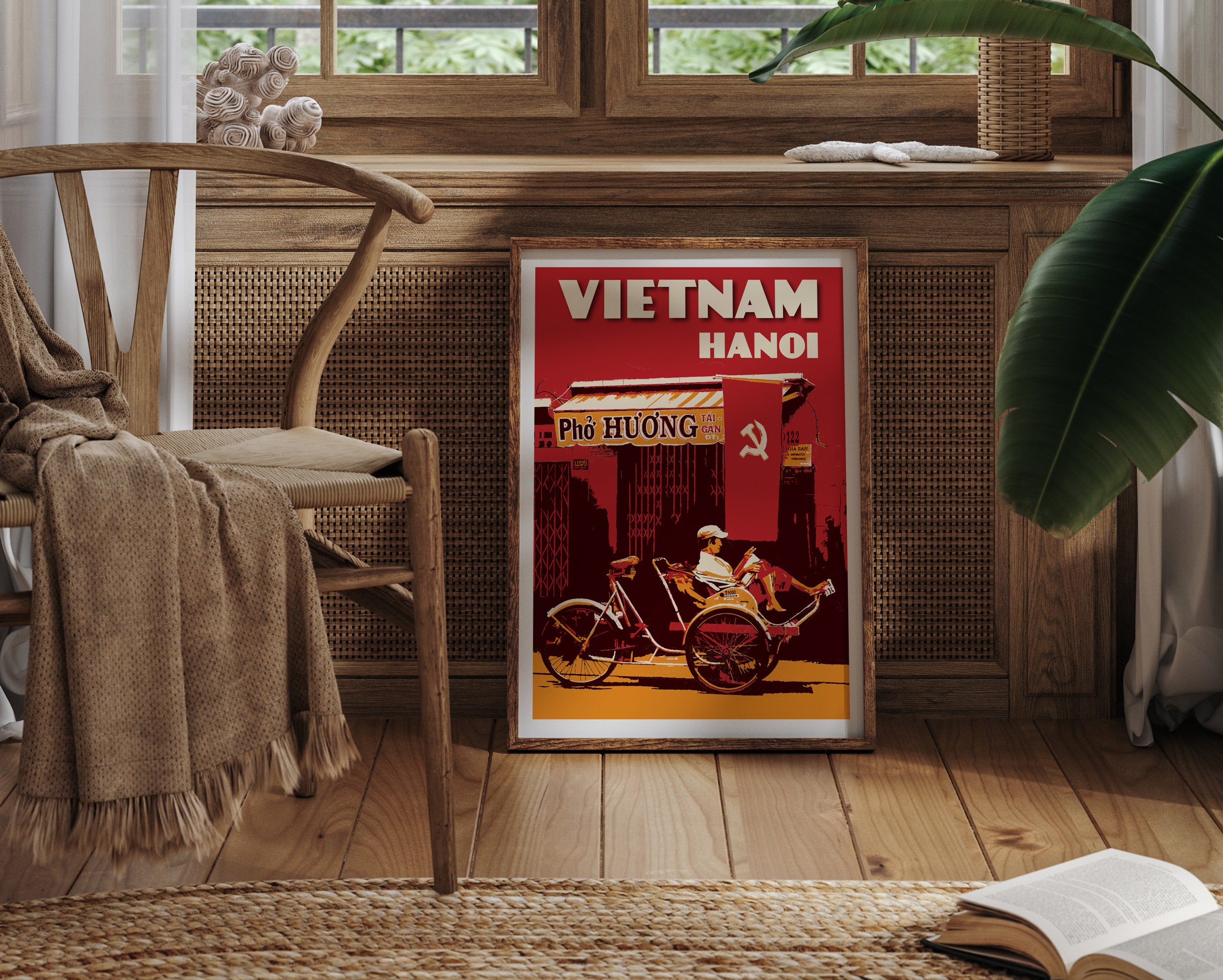 Vietnam Poster | Hanoi Vintage Print - Etsy