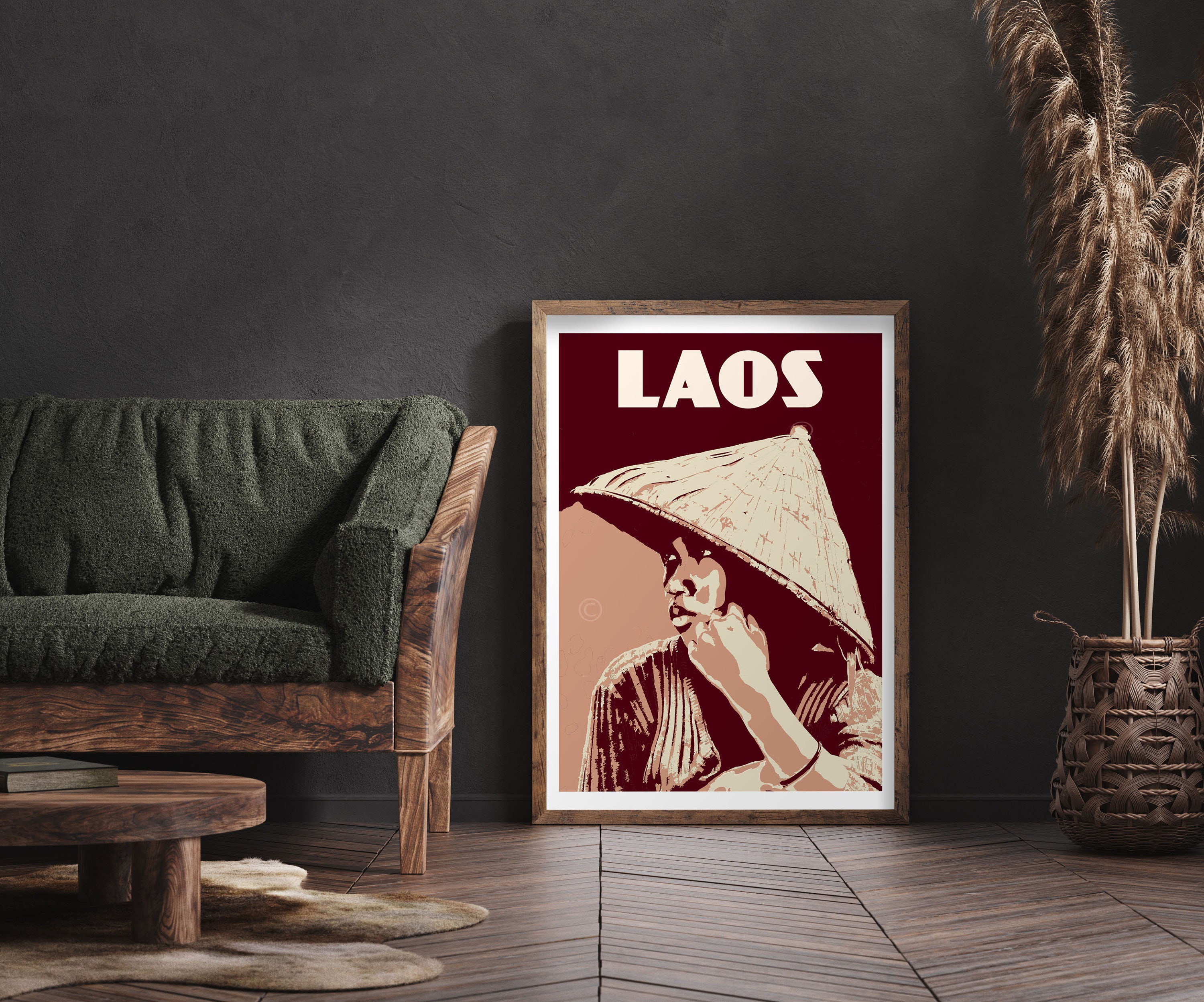 Laos Travel Poster Lao Portrait - Etsy
