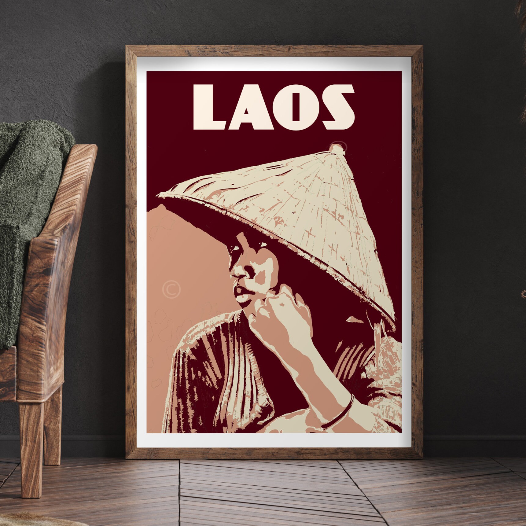 Laos Travel Poster Lao Portrait - Etsy