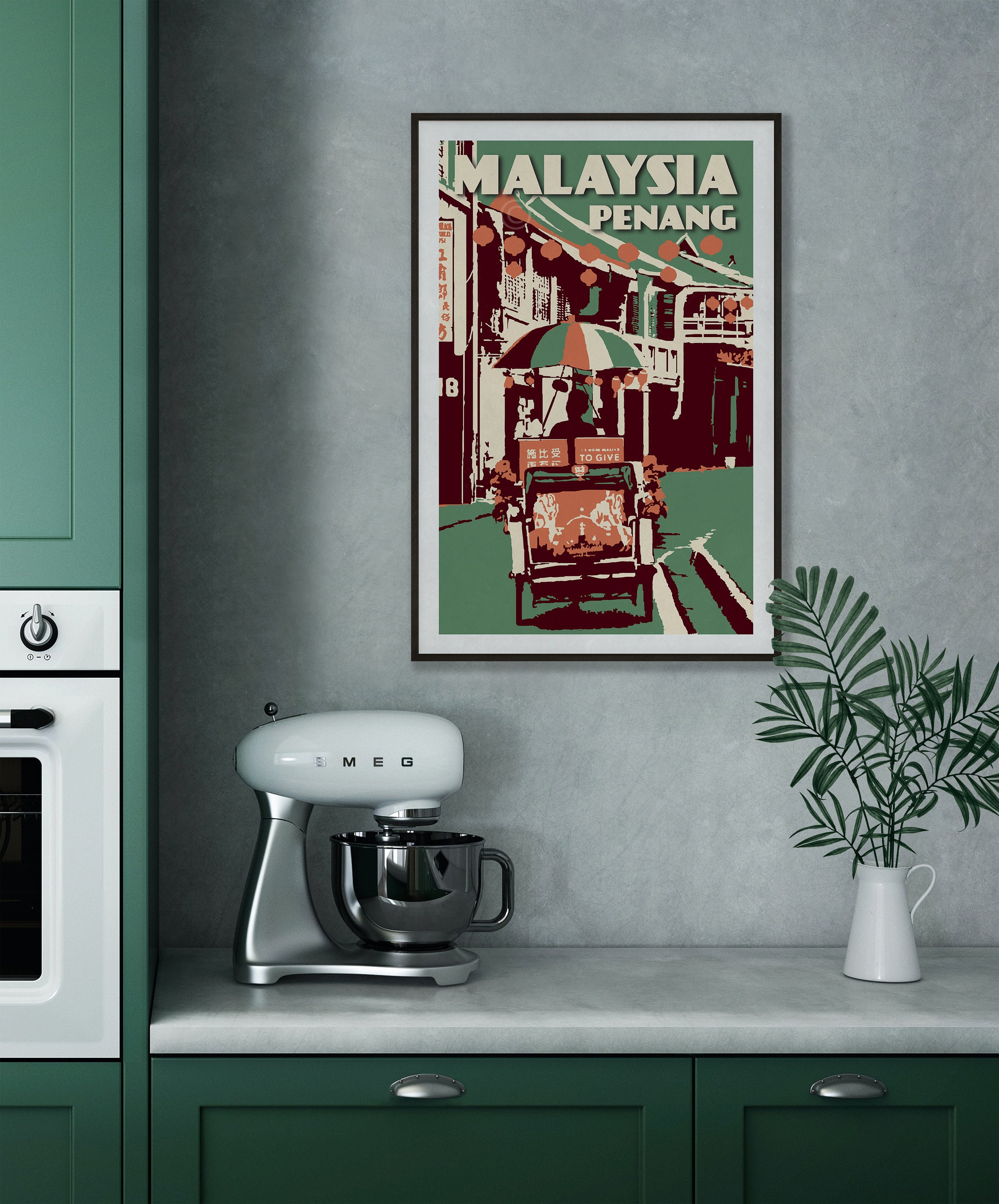 Malaysia Travel Poster Penang Armenian Street Print - Etsy