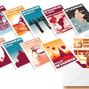 Set of 10 Vintage Postcards | Mix Any Design - Etsy