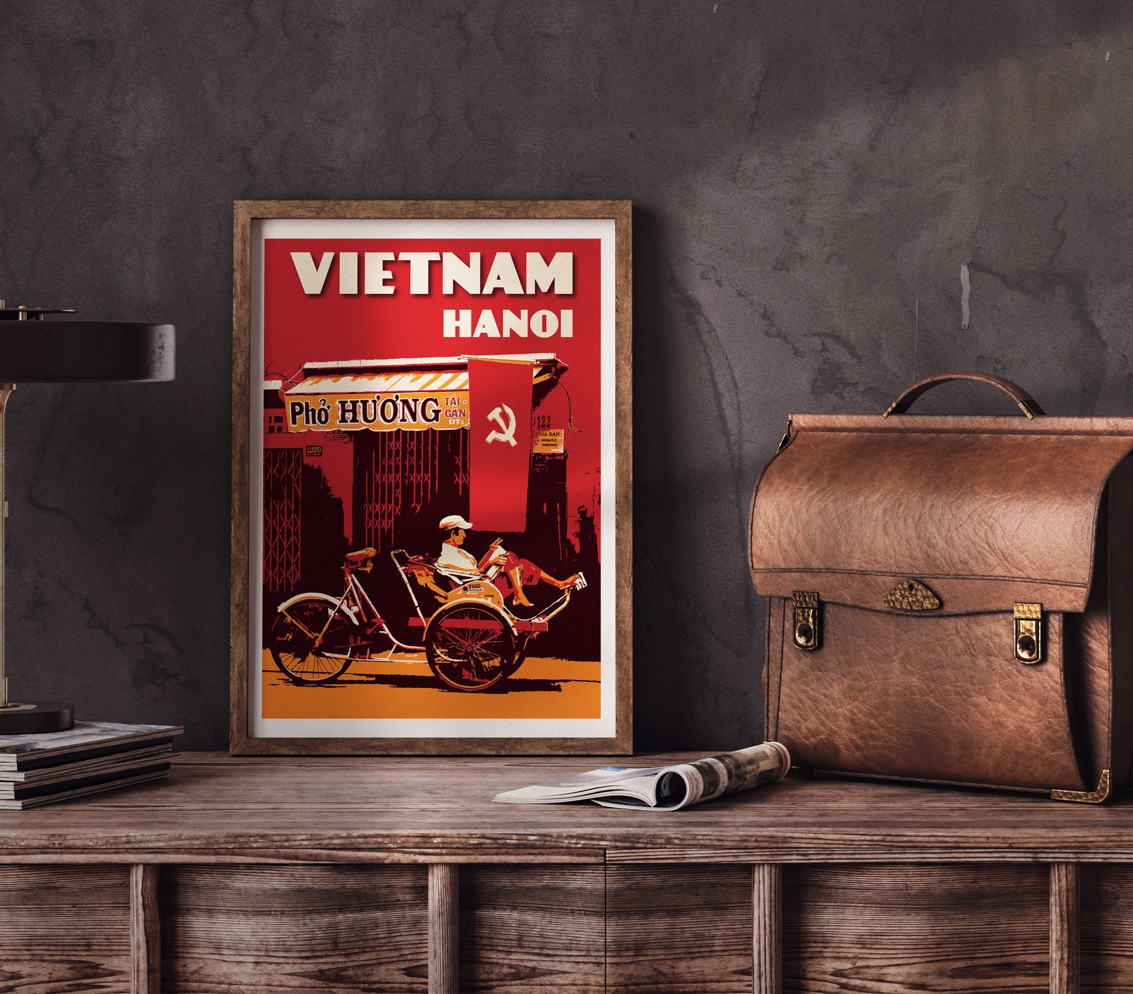 Vietnam Poster | Hanoi Vintage Print - Etsy
