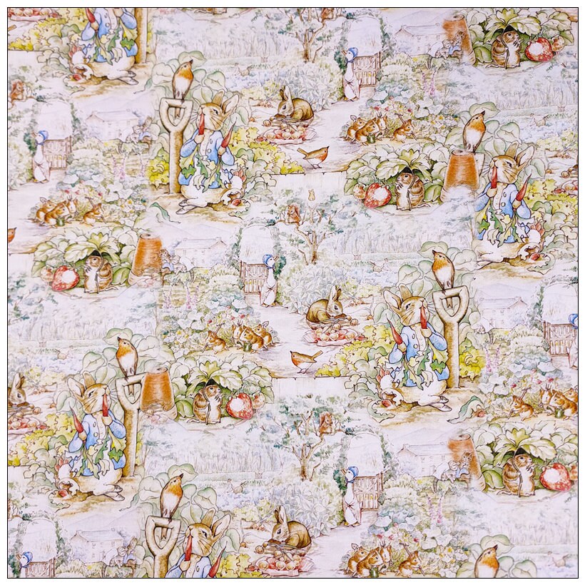 Peter Rabbit Fabric Beatrix Potter Fabric Cotton Cartoon Fabric ...