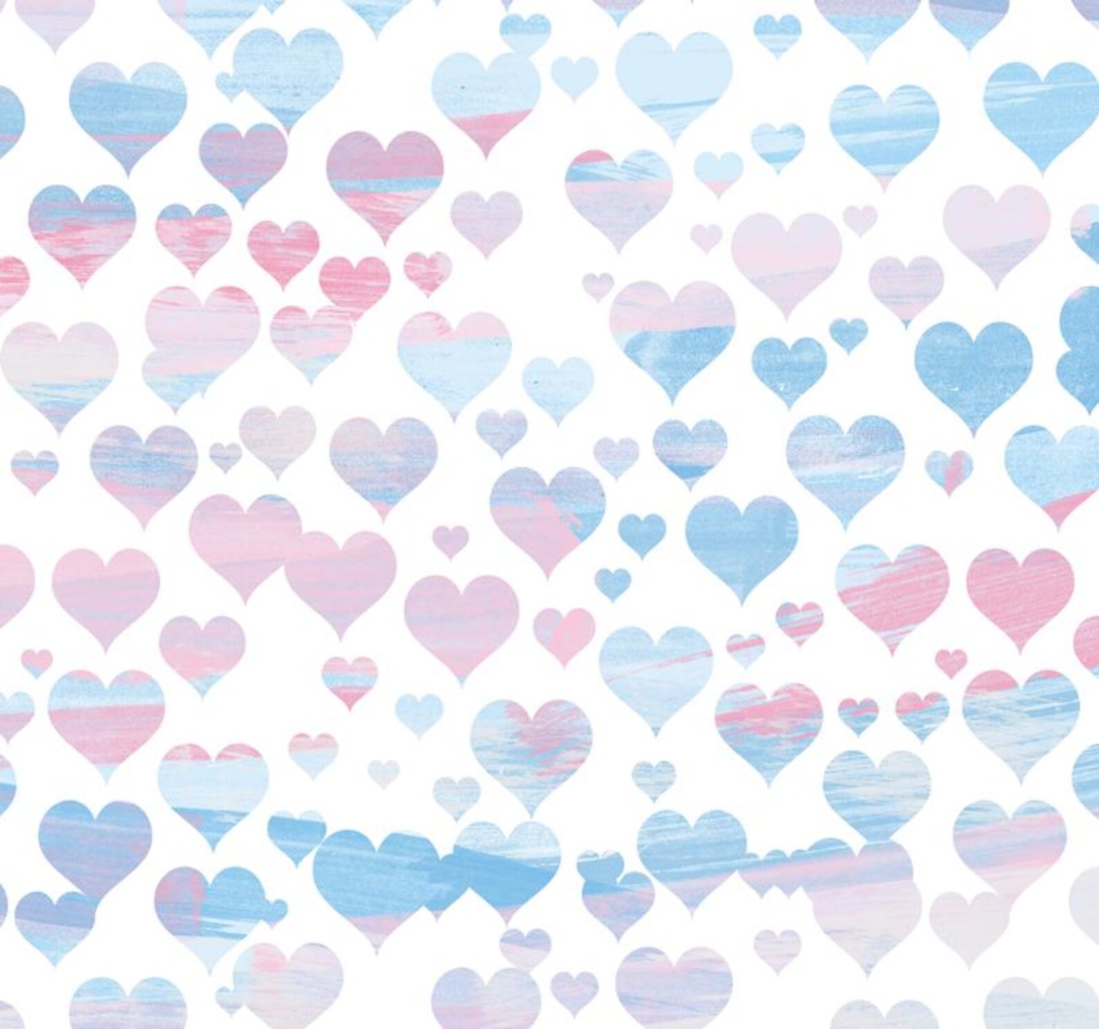 Watercolor Gradient Heart Pattern Cotton Fabric Sold by Half Yard - Etsy