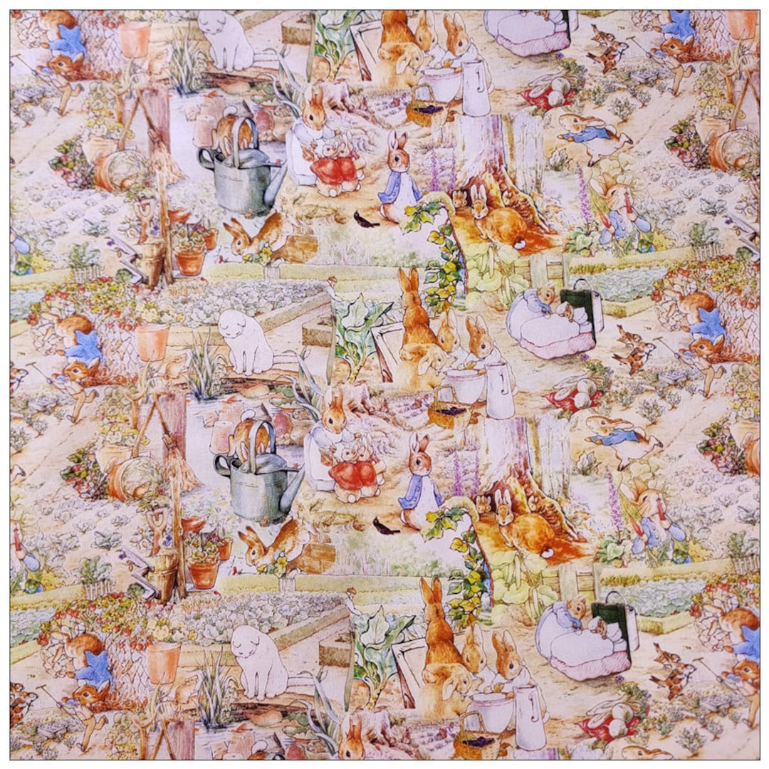 Peter Rabbit Fabric Beatrix Potter Fabric Cotton Cartoon Fabric ...