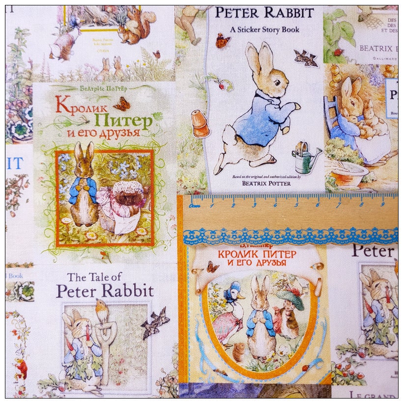 Peter Rabbit Fabric Beatrix Potter Fabric Cotton Cartoon - Etsy