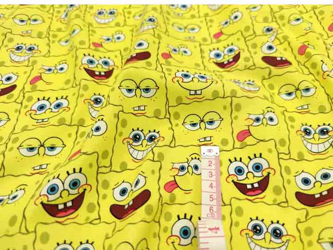 Spongebob Squarepants Fabric Spongebob Patrick Fabric Cotton Cartoon ...