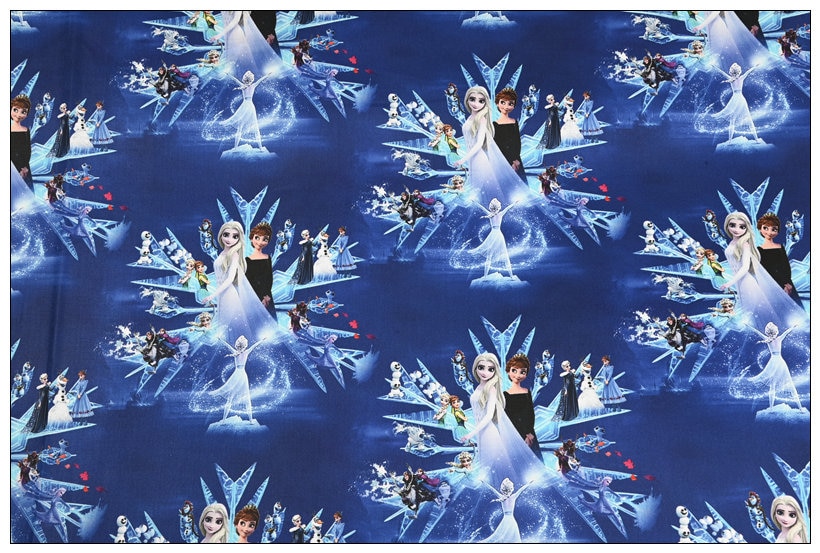 Disney Princess Elsa Anna Frozen Fabric Cotton Cartoon Fabric Animation ...