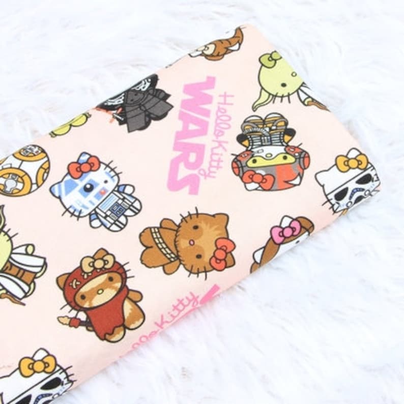 Hello Kitty Fabric Star Wars Fabric Lucky Kitty Fabric Cotton Cartoon ...