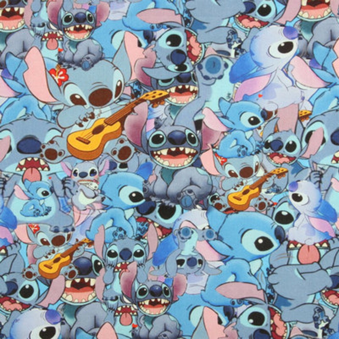 Stitch Fabric Blue Koala Fabric Cotton Cartoon Fabric - Etsy