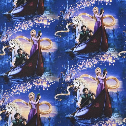 Disney Princess Fabric Rapunzel From Tangled Floral - Etsy