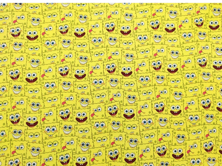 Spongebob Squarepants Fabric Spongebob Patrick Fabric Cotton Cartoon ...