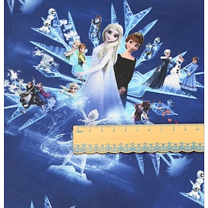 Disney Princess Elsa Anna Frozen Fabric Cotton Cartoon Fabric Animation ...