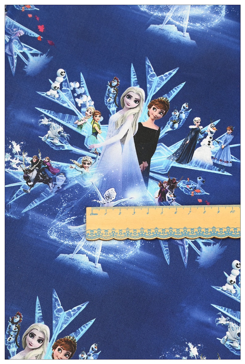 Disney Princess Elsa Anna Frozen Fabric Cotton Cartoon Fabric Animation ...