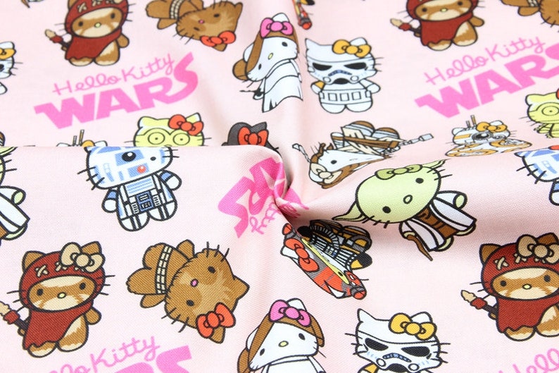 Hello Kitty Fabric Star Wars Fabric Lucky Kitty Fabric Cotton Cartoon ...