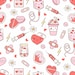Nurses Day Pink Fabric Nurse Syringe With Stethoscope Heart Pattern ...