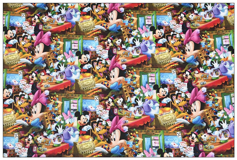 Mickey Minnie Mouse Fabric Donald Duck Goofy Fabric Cotton - Etsy