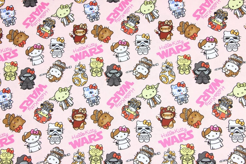 Hello Kitty Fabric Star Wars Fabric Lucky Kitty Fabric Cotton Cartoon ...