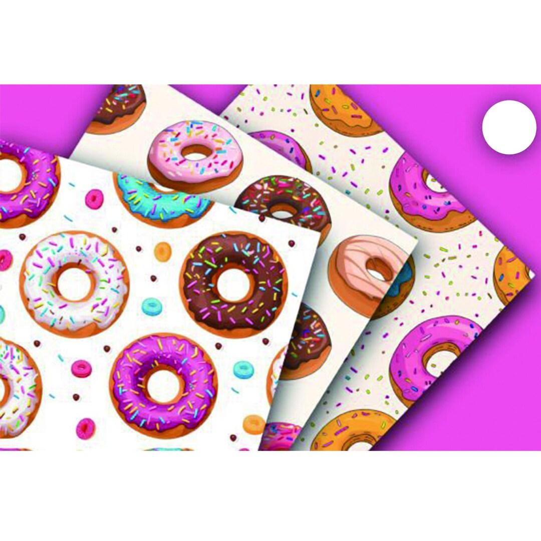 Sprinkled Donuts Patterns Cotton Fabric Fabric by the Half Yard - Etsy