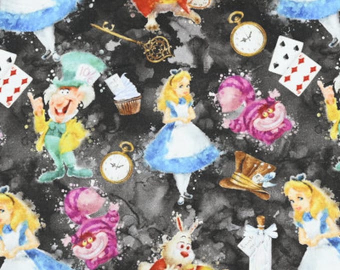 Alice in Wonderland Fabric Alice With Blue by Pond Ripple Wonderland ...