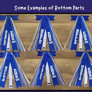 Custom Order in Progress, Cheer Ribbon Button Embellishments, Blue ...