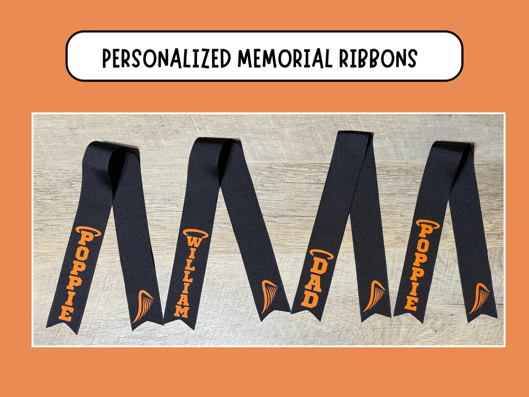 Personalized Memorial Ribbon Funeral Custom Ribbon - Etsy
