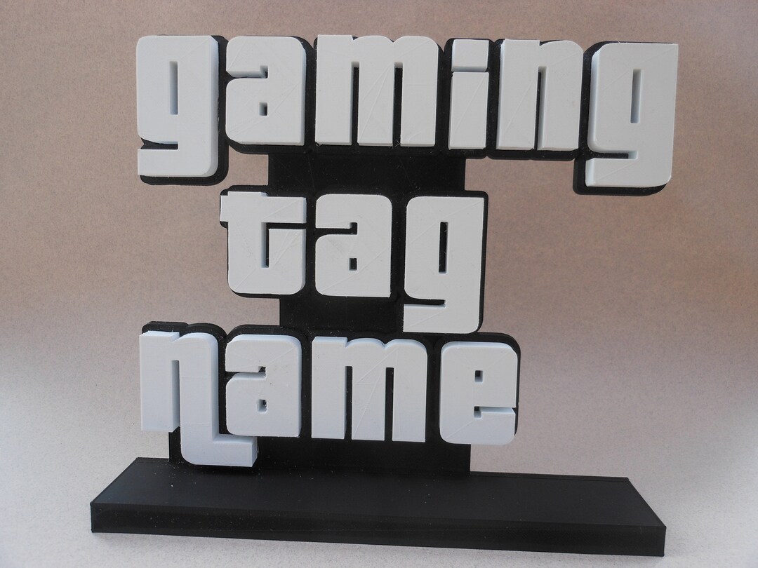 Personalized Name Plate, Triple GTA Grand Theft Auto Font, Custom Desk ...