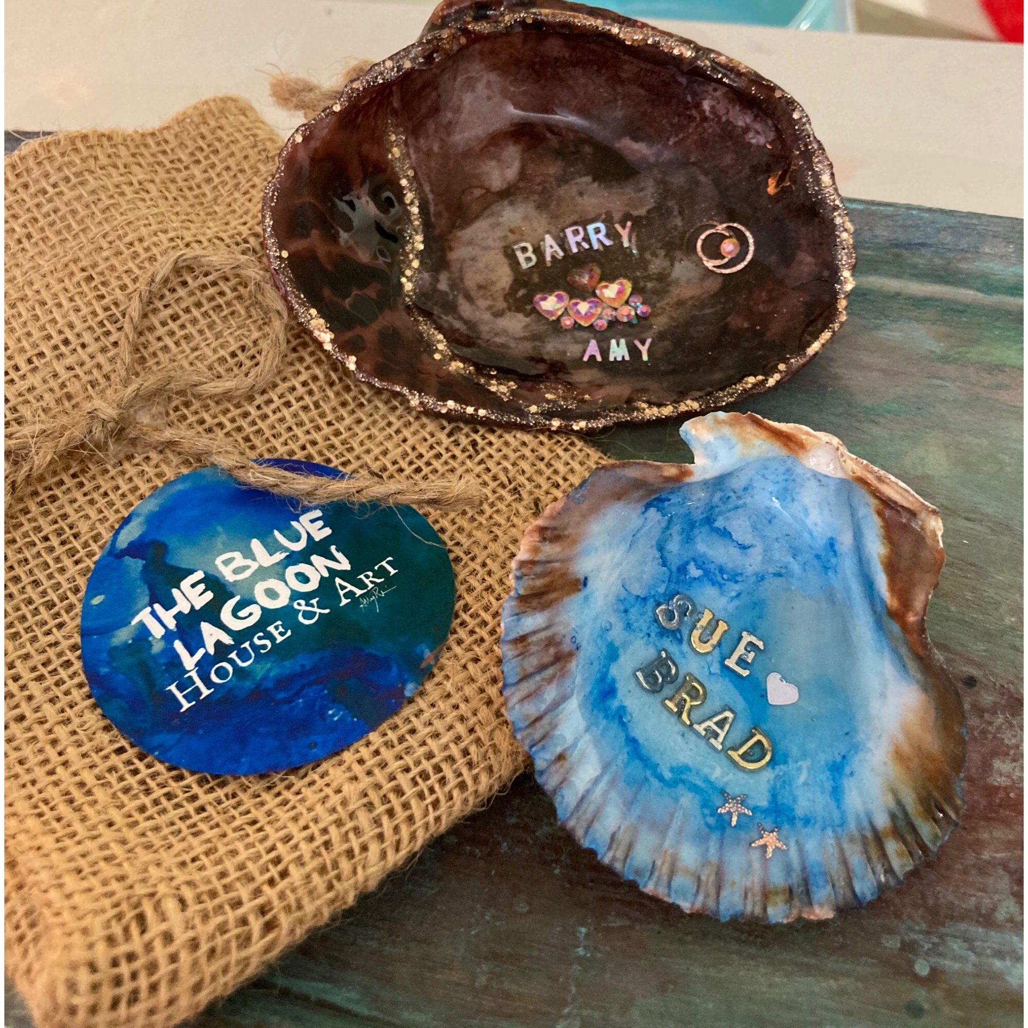 Resin and Shell Ash Tray/personalized /jewelry/coin Dishes/smudge ...