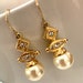 Signed Vintage Swarovski Swan Logo Pearl and Crystal Gold - Etsy
