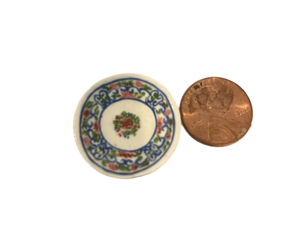 Signed Artisan Deborah Mcknight With Lowestoft Dollhouse Miniature ...