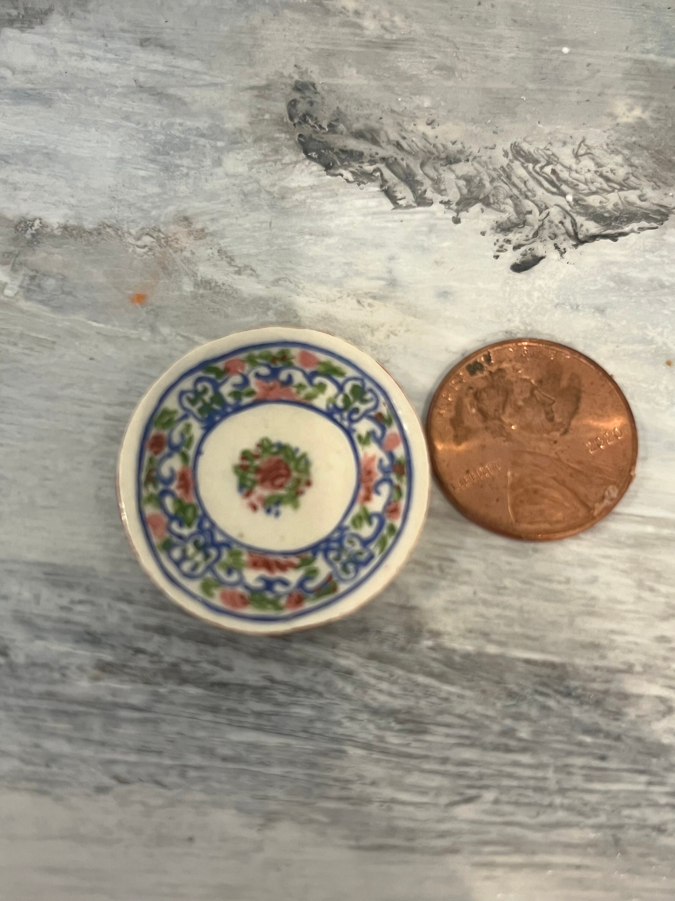 Signed Artisan Deborah Mcknight With Lowestoft Dollhouse Miniature ...