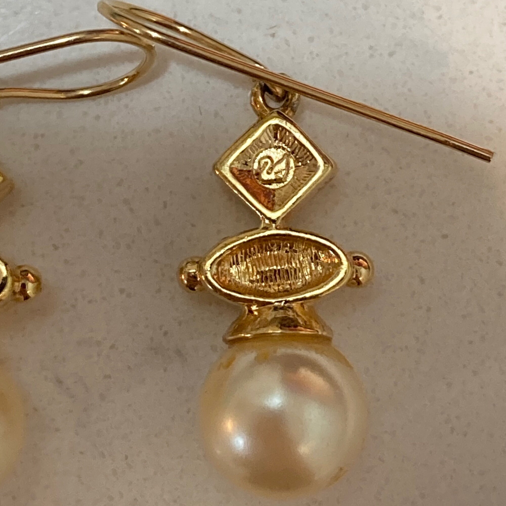 Signed Vintage Swarovski Swan Logo Pearl and Crystal Gold - Etsy