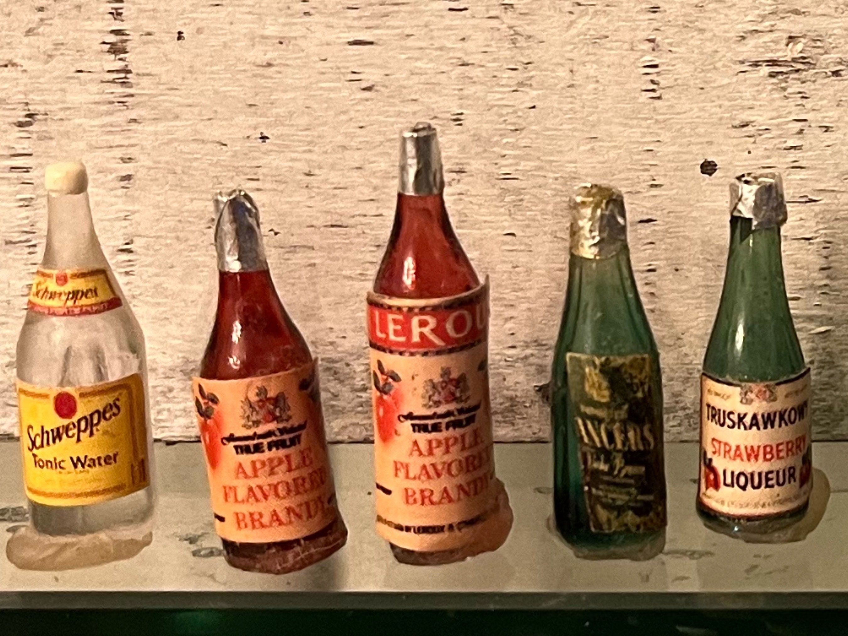 Lot of 14! Dollhouse Vintage Miniature Liquor Bottles/dollhouse Booze ...