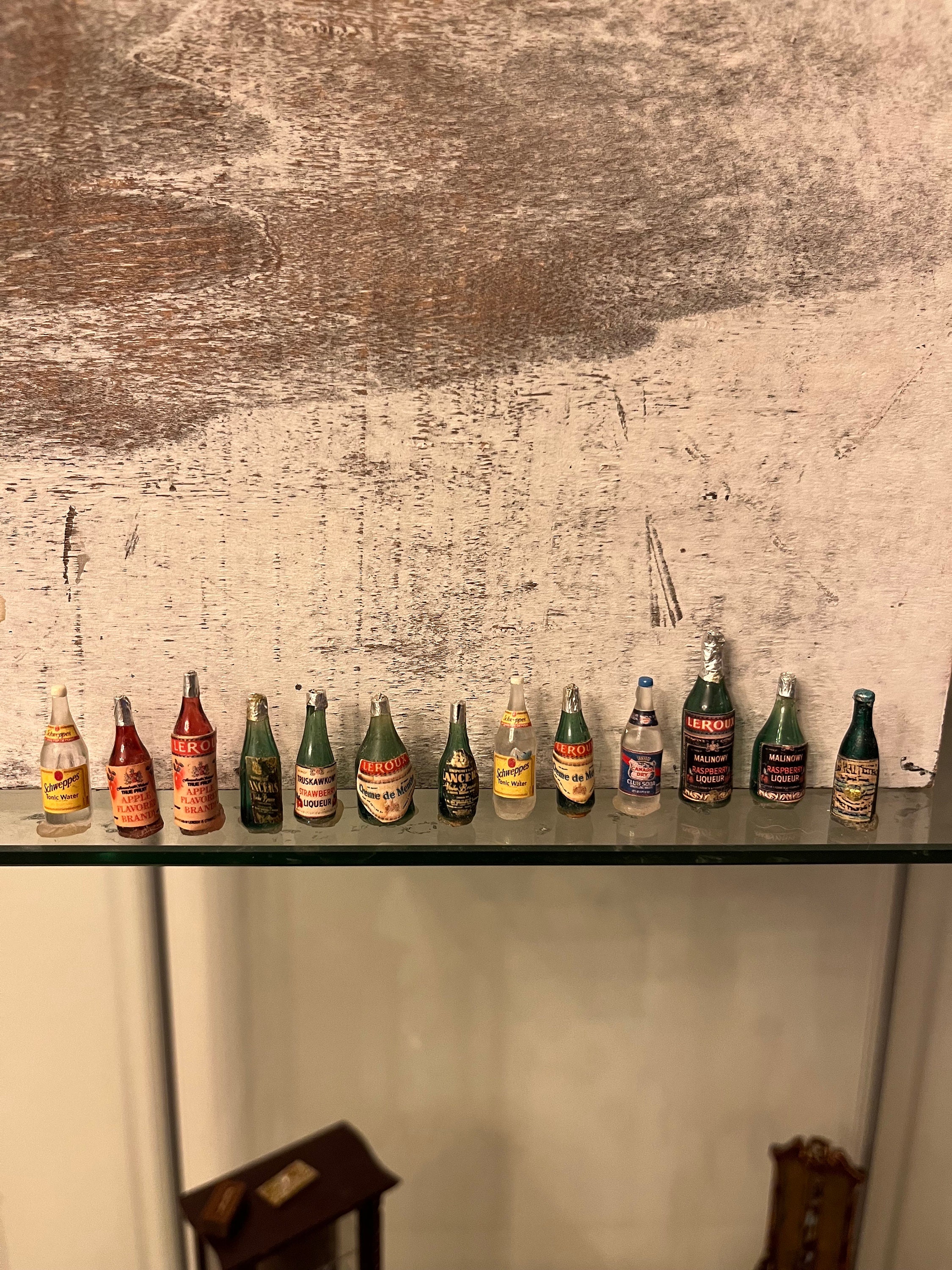 Lot of 14! Dollhouse Vintage Miniature Liquor Bottles/dollhouse Booze ...