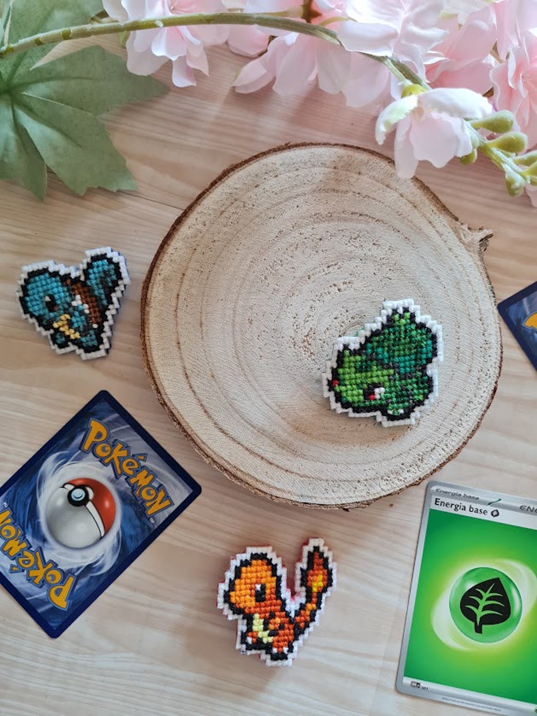 Pixel Art Hand Embroidered Bulbasaur Brooch Pokemon Gift Embroidered ...