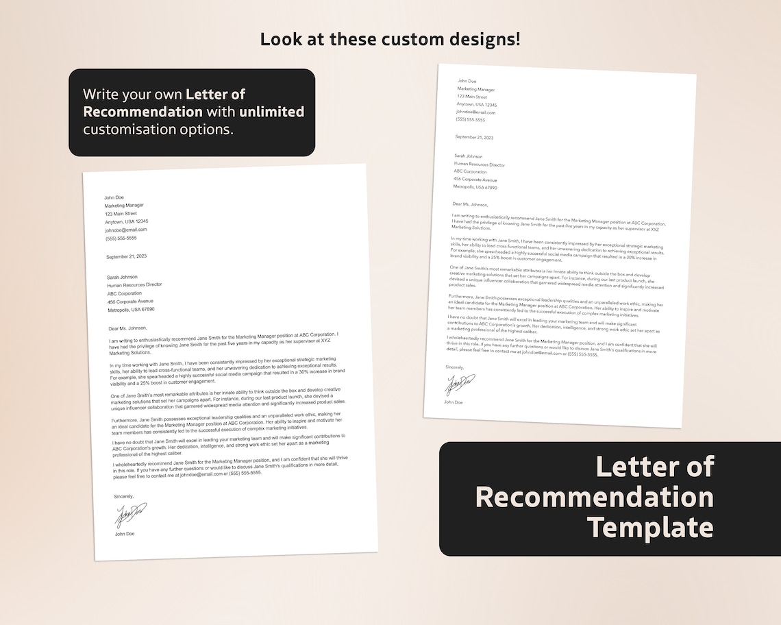 Letter of Recommendation, Recommendation Letter Template, Letter of ...
