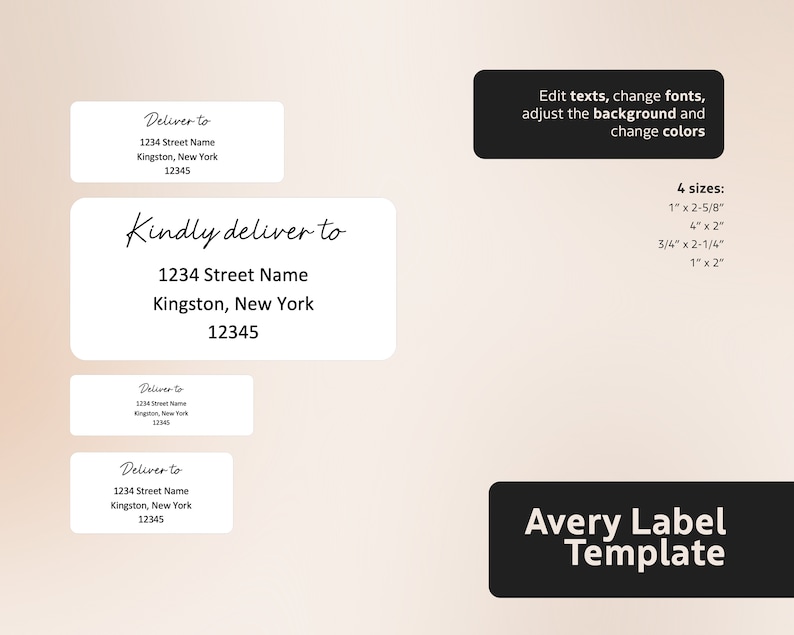 Avery Template, Label Template, Avery Envelope Address and Return Label ...