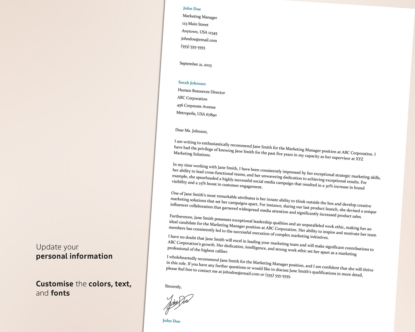 Letter of Recommendation, Recommendation Letter Template, Letter of ...