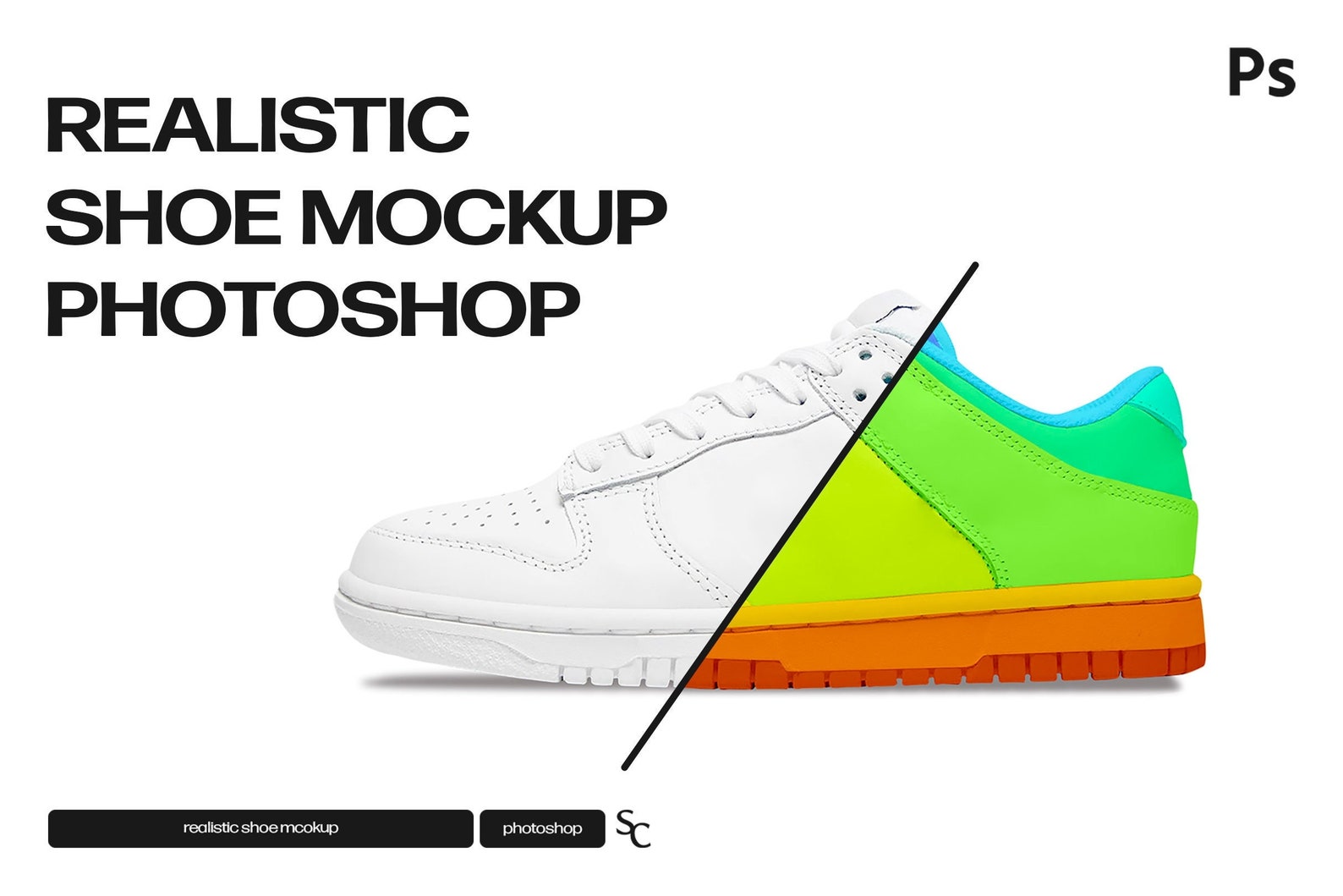 Shoe Template Realistic, Mockup Shoe, PSD Mockup, Sneaker Template ...