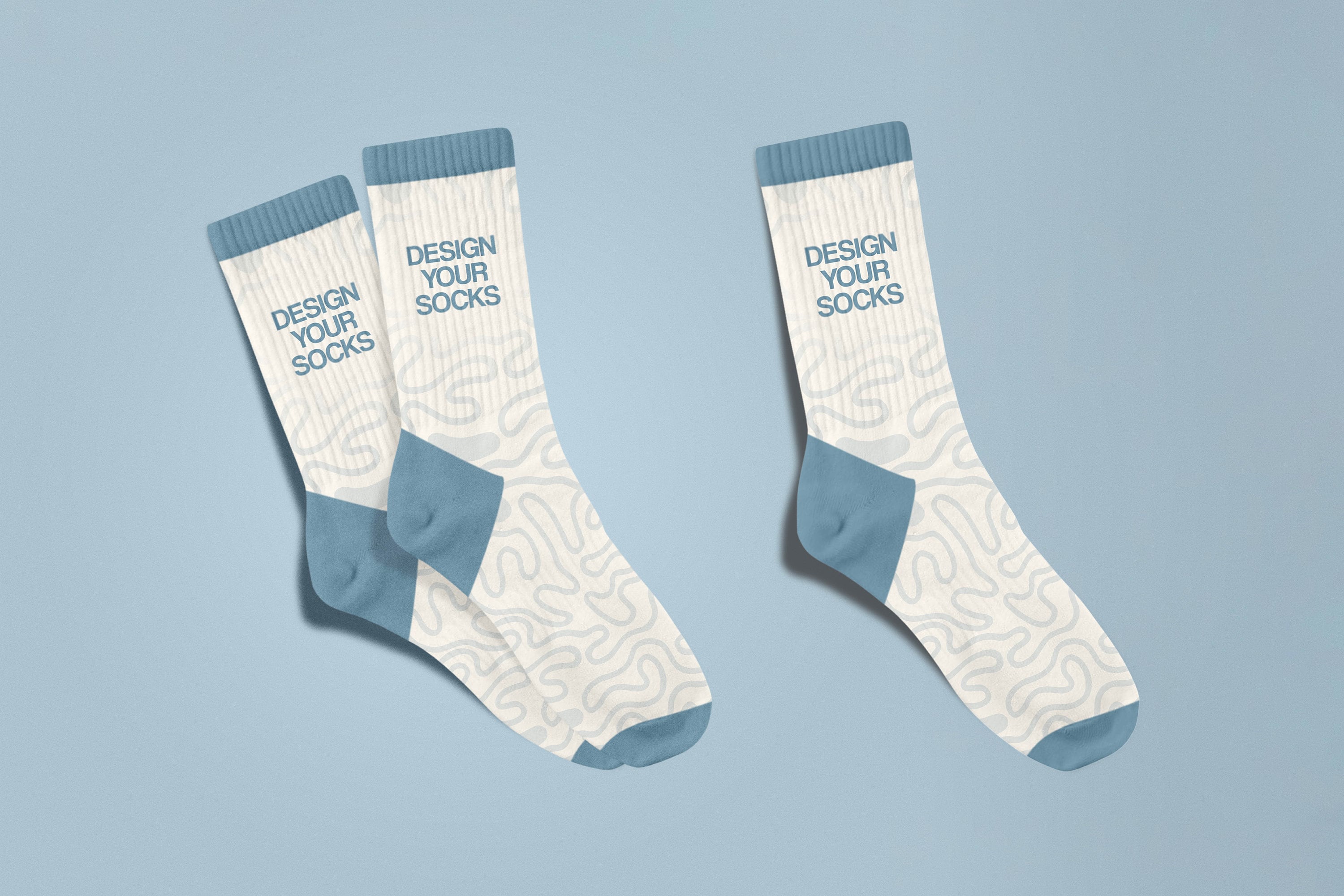 Sock Template PSD, Socks Mockup, Blank Sock Template, Crew Sock ...