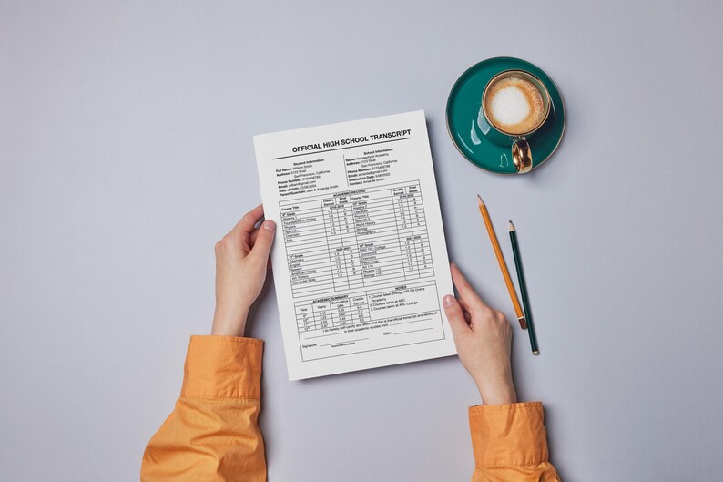 Printable High School Transcript Template, Homeschool Transcript ...