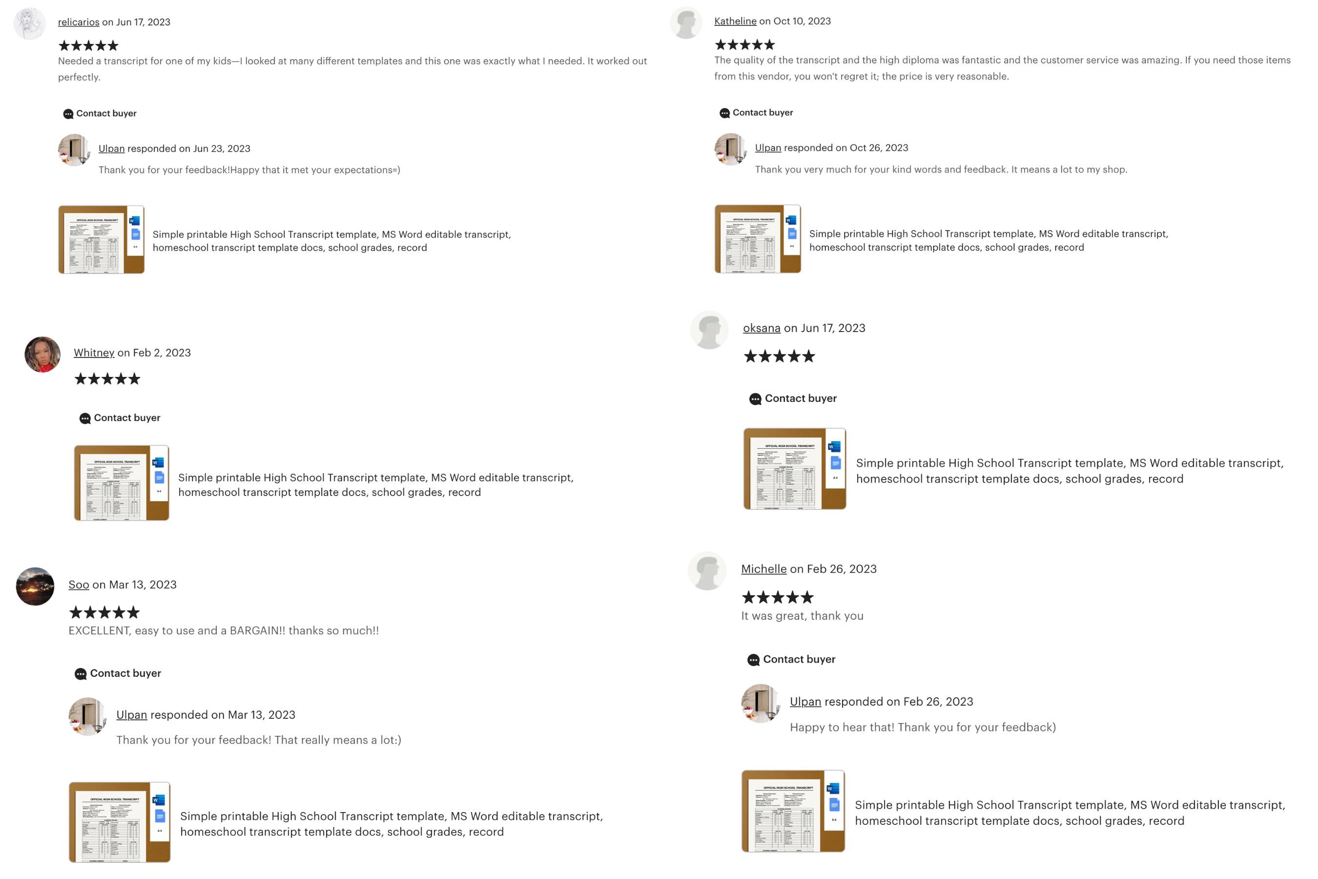 Printable High School Transcript Template, Homeschool Transcript ...