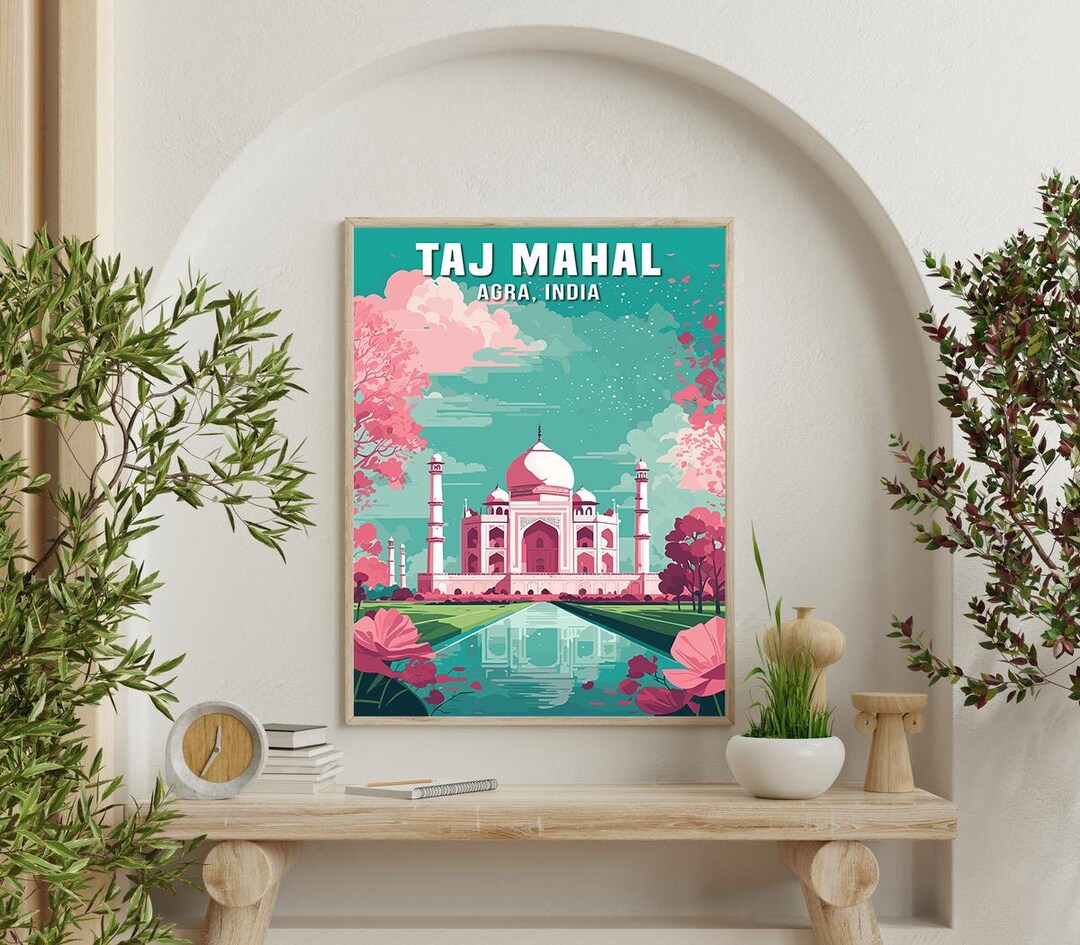 Taj Mahal Digital Print Indian Wall Art A Journey Through - Etsy