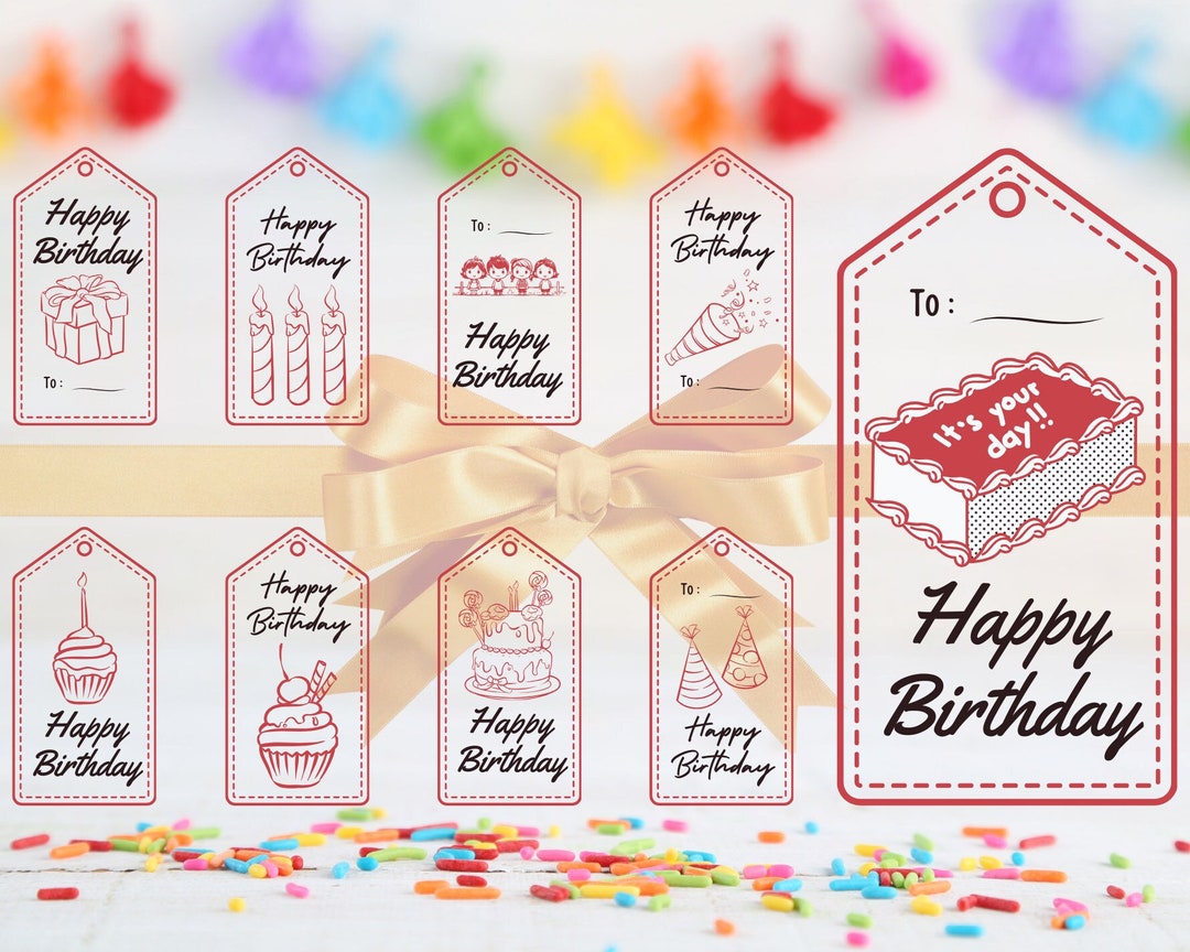 Happy Birthday Gift Tags | Celebration Tags for Special Birthdays ...