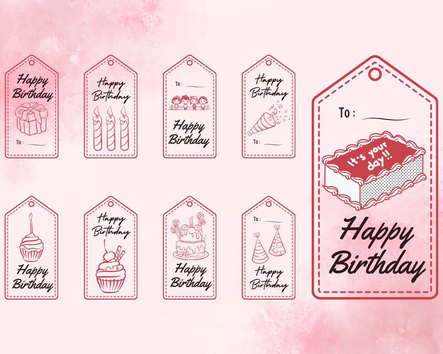 Unique Happy Birthday Gift Tags Celebration Tags for Special Birthdays ...