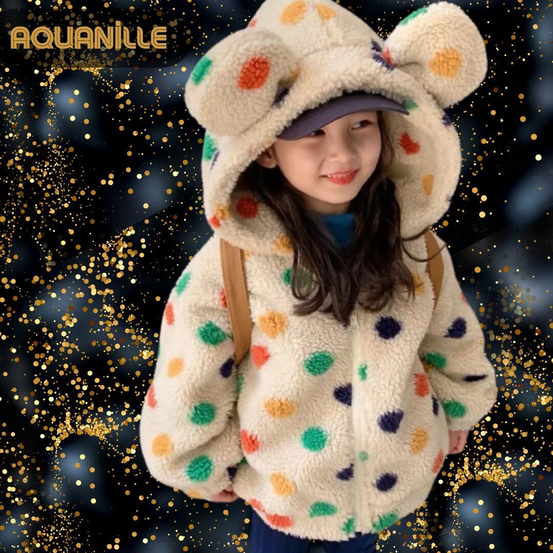 Cute & Cozy: Girls Winter Coat With Bear Ears Hood, Cotton Padded ...